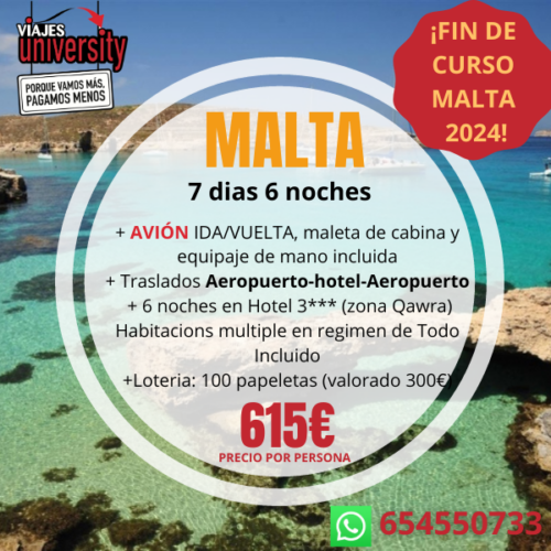 VIAJES FIN DE CURSO MALTA | Viajes University