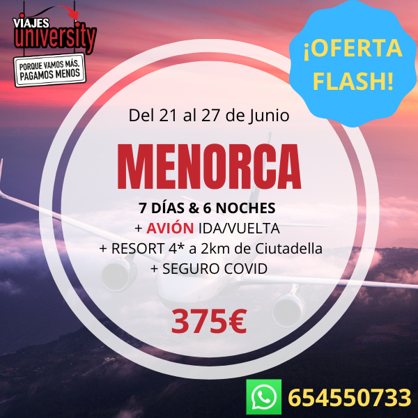 ¡OFERTA FLASH! (hasta el 20 de diciembre) | Vacances Menorca 4**** - 21 ...