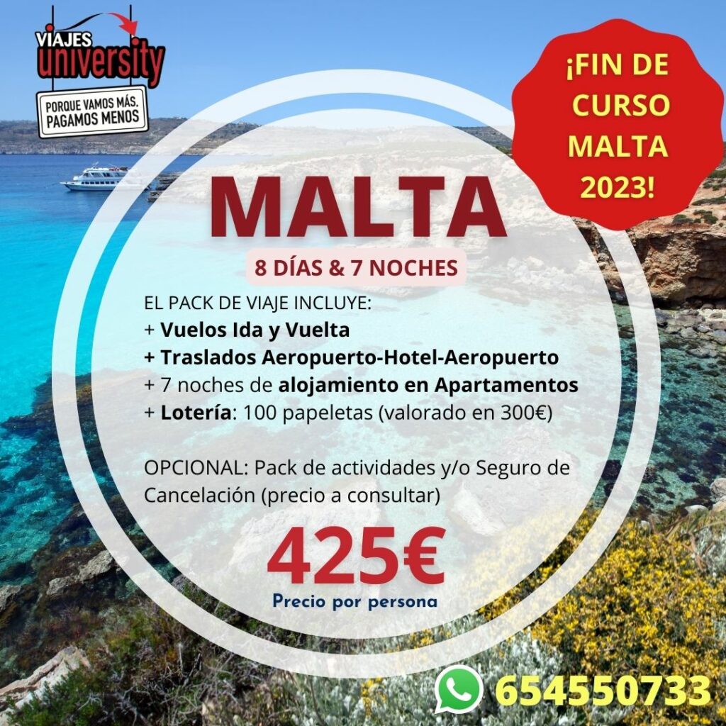 VIAJES FIN DE CURSO MALTA | Viajes University